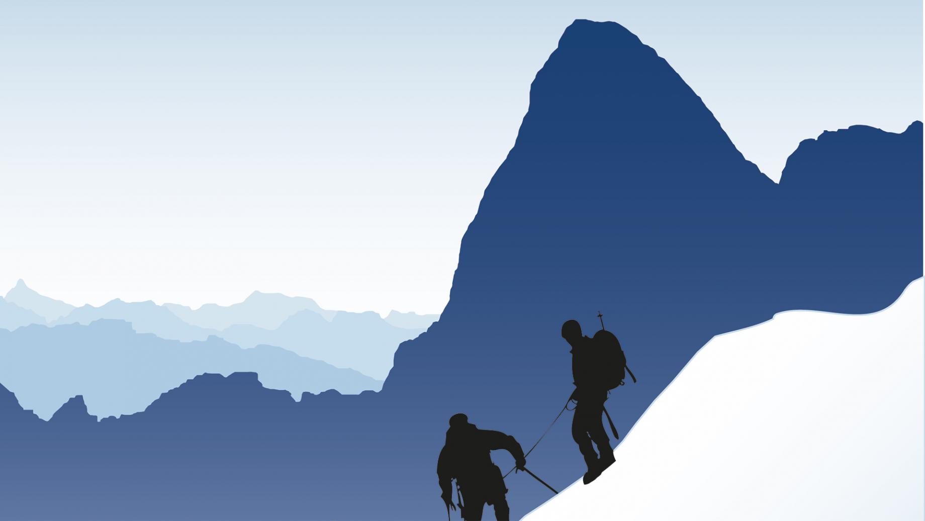 Bergsteigen Silhouette